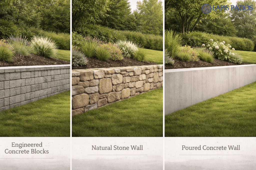 Retaining Wall Materials: Best Options for Longevity & Strength – Lapis ...
