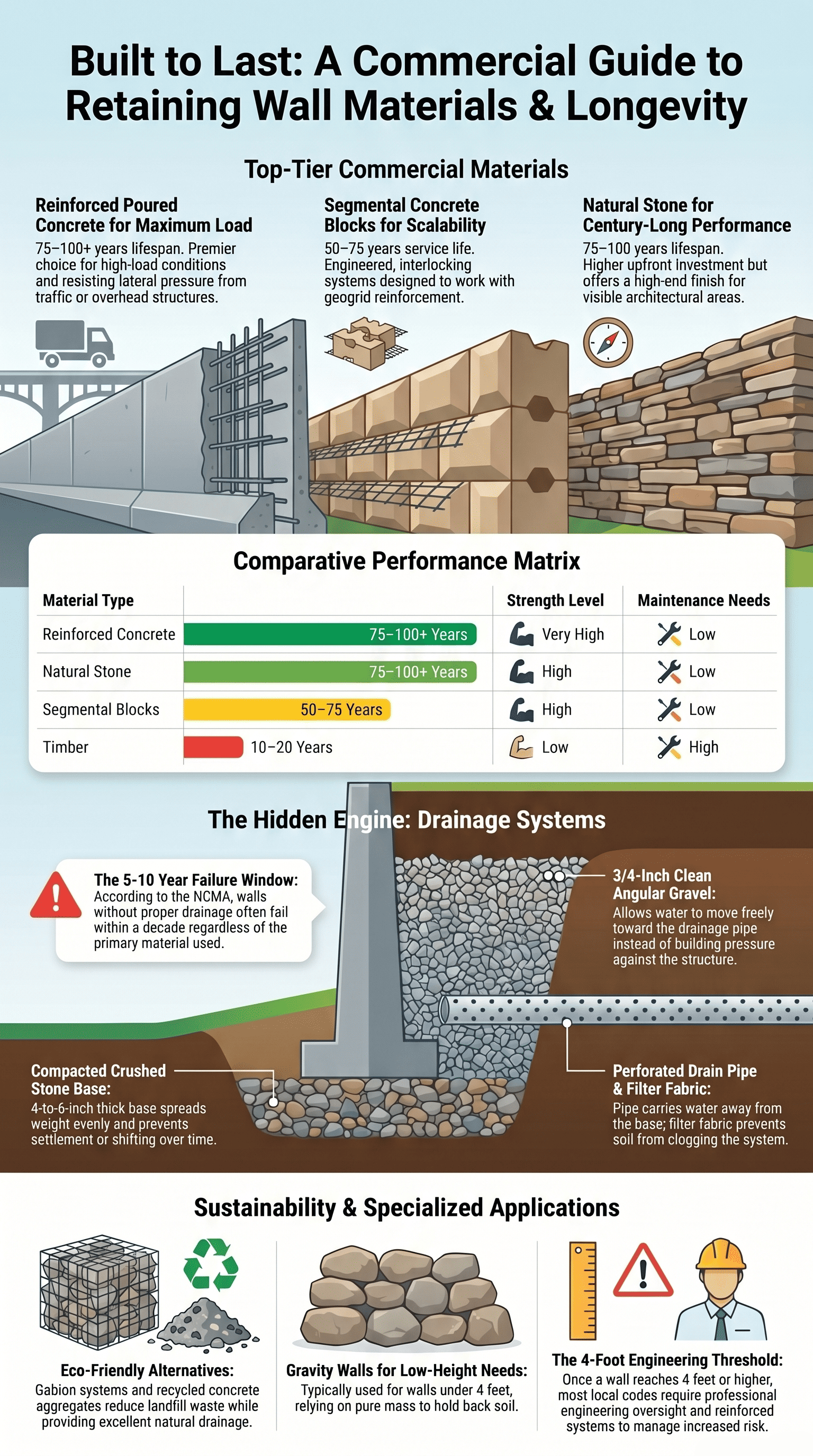 Retaining Wall Materials: Best Options for Longevity & Strength – Lapis ...